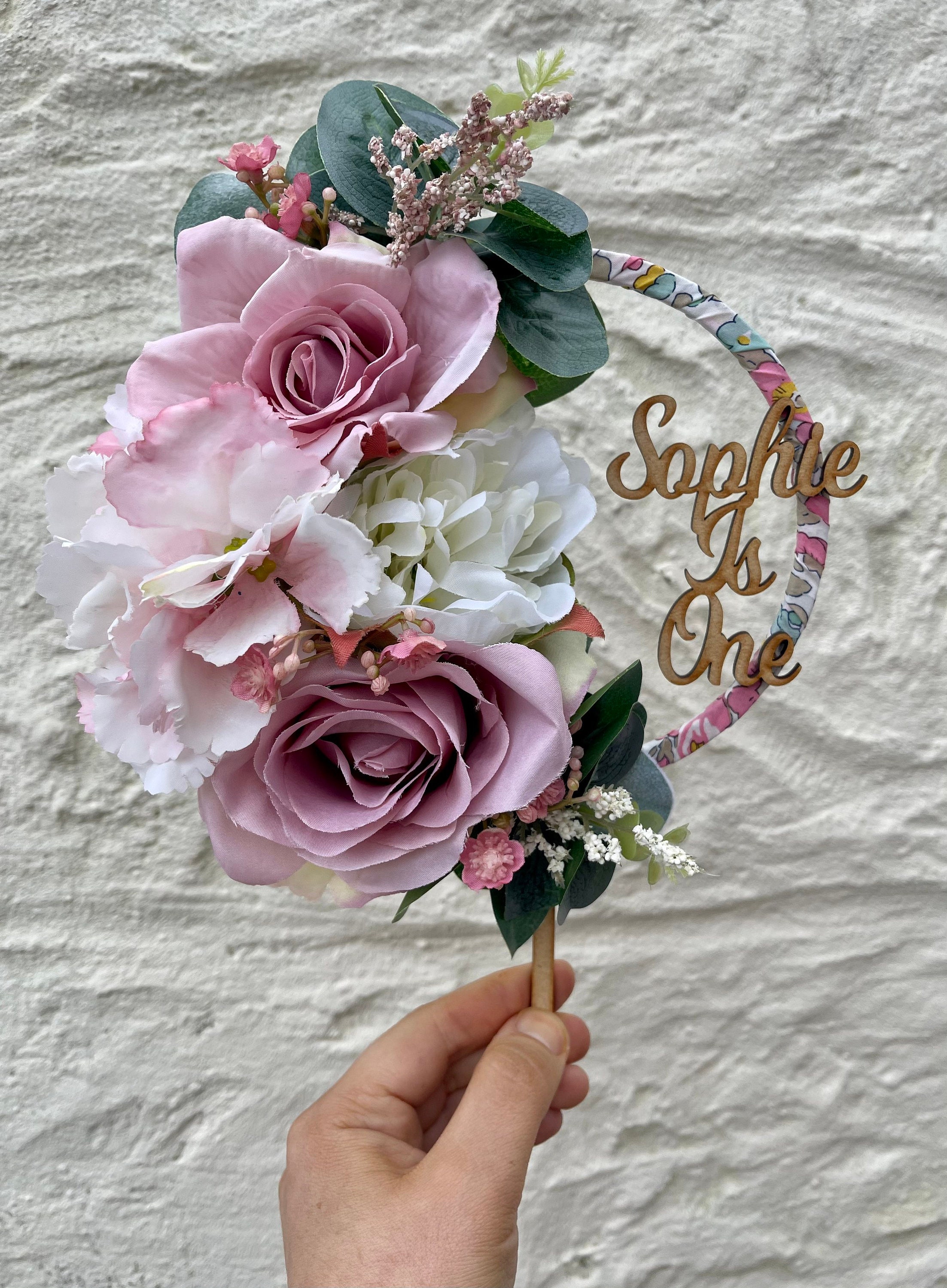 Liberty Floral Cake Topper Birthday Cake Topper First - Etsy UK