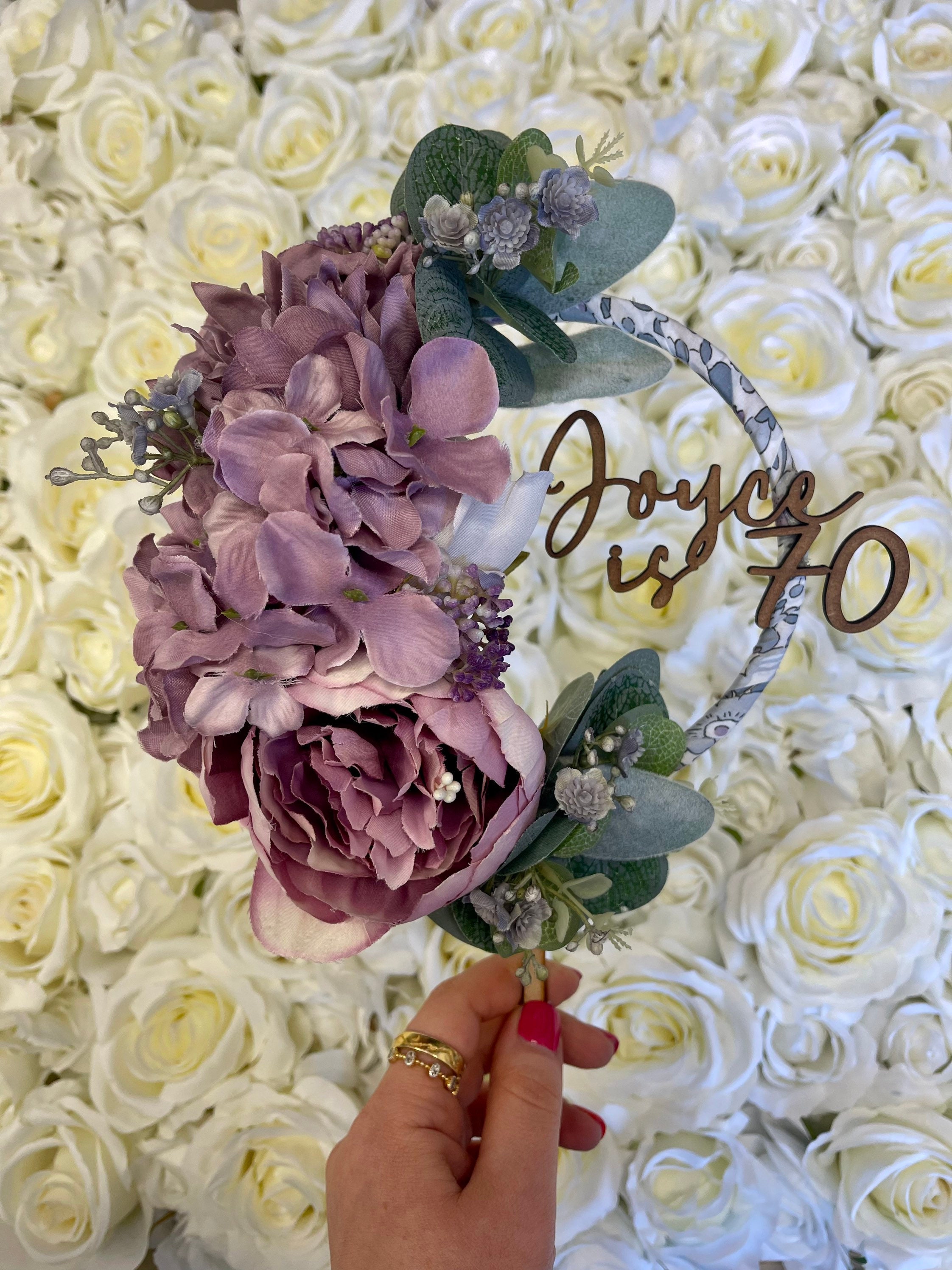 Liberty Floral Cake Topper Birthday Cake Topper First - Etsy UK