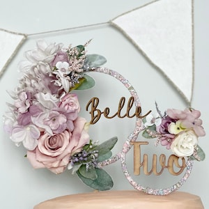 Liberty Floral Cake Topper - Birthday Cake Topper, First Birthday ...