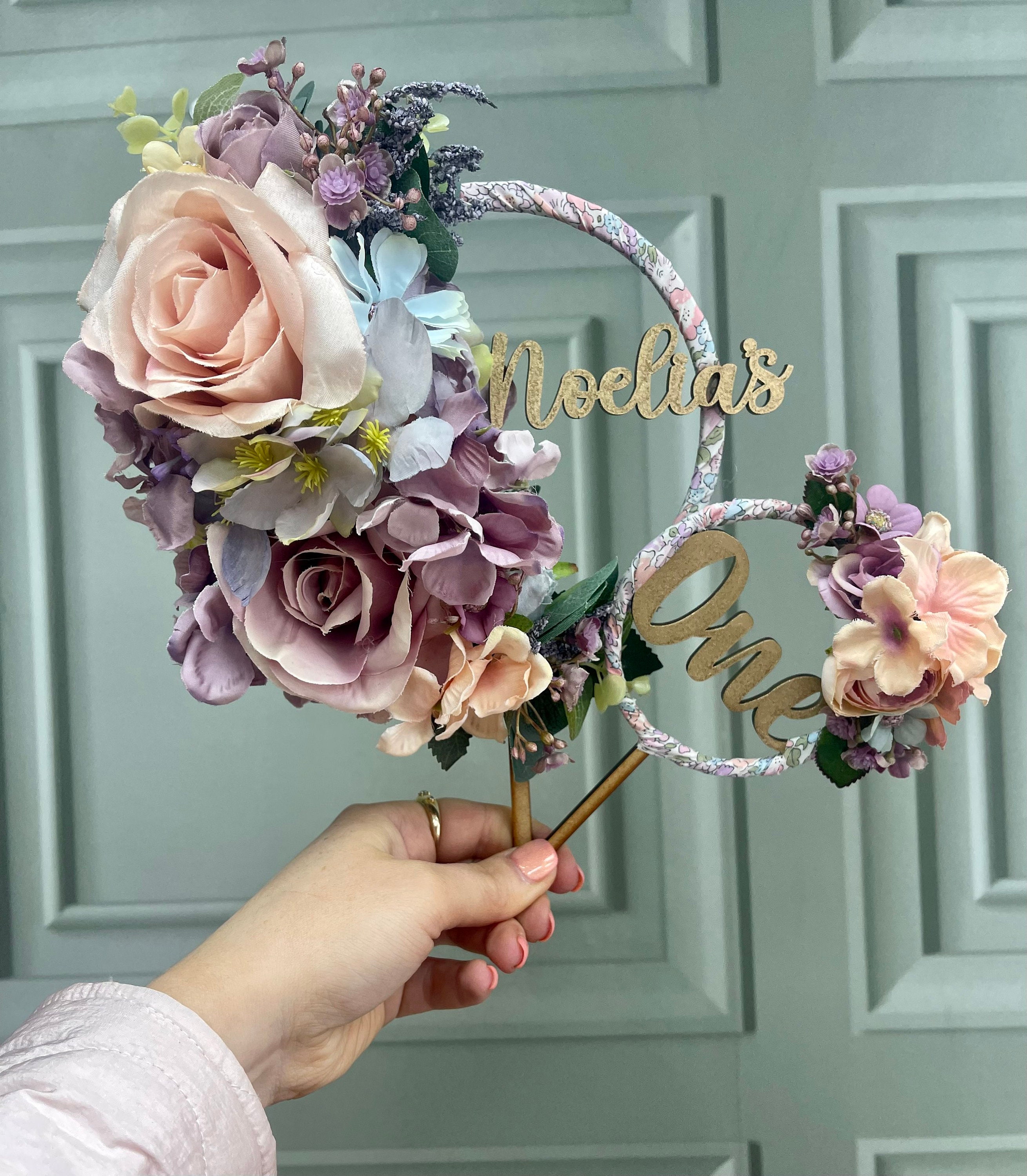 Liberty Floral Cake Topper - Birthday Cake Topper, First Birthday ...