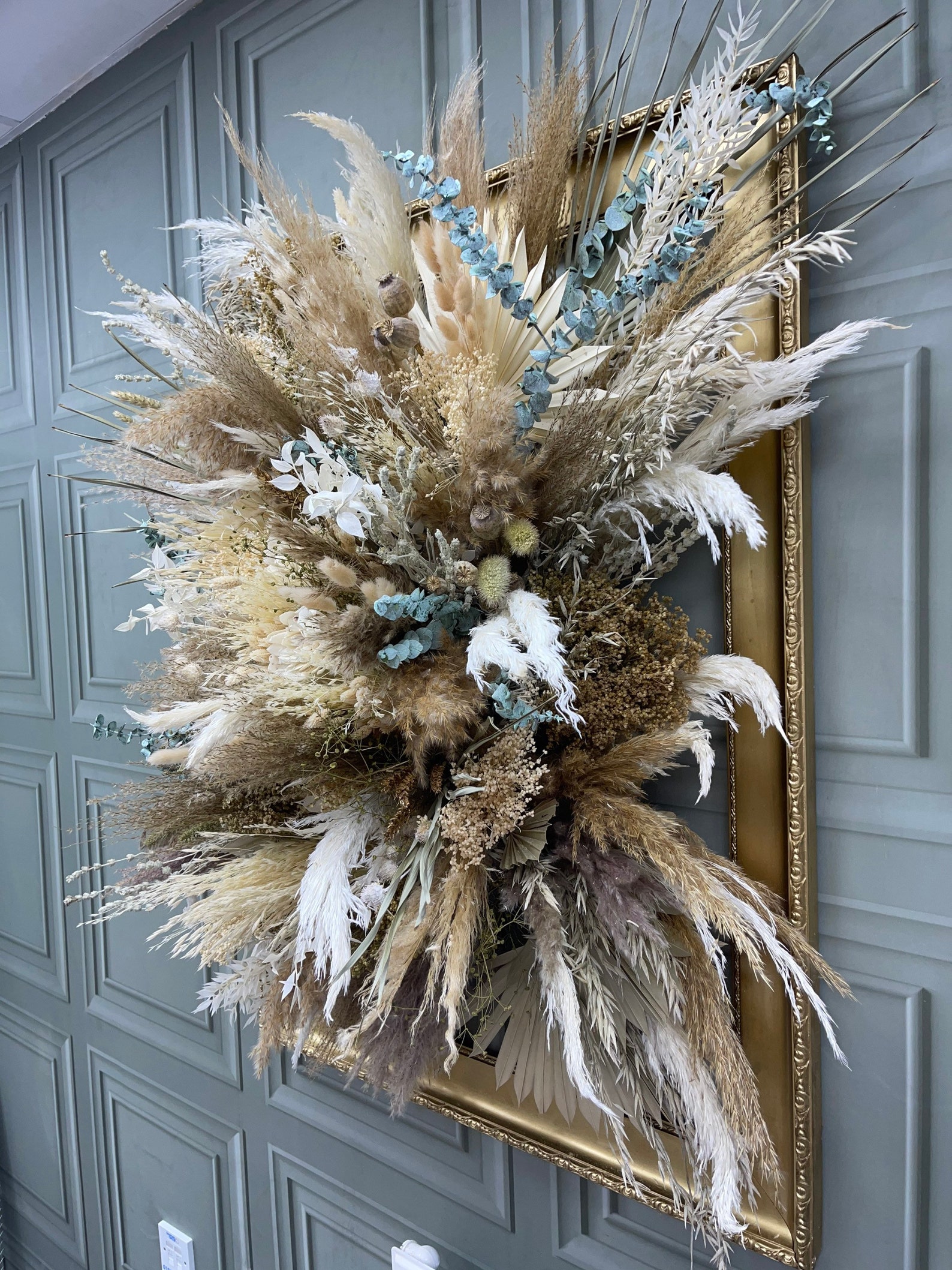 Large Dried Floral Wall Arrangement Floral Wall Art Floral - Etsy UK