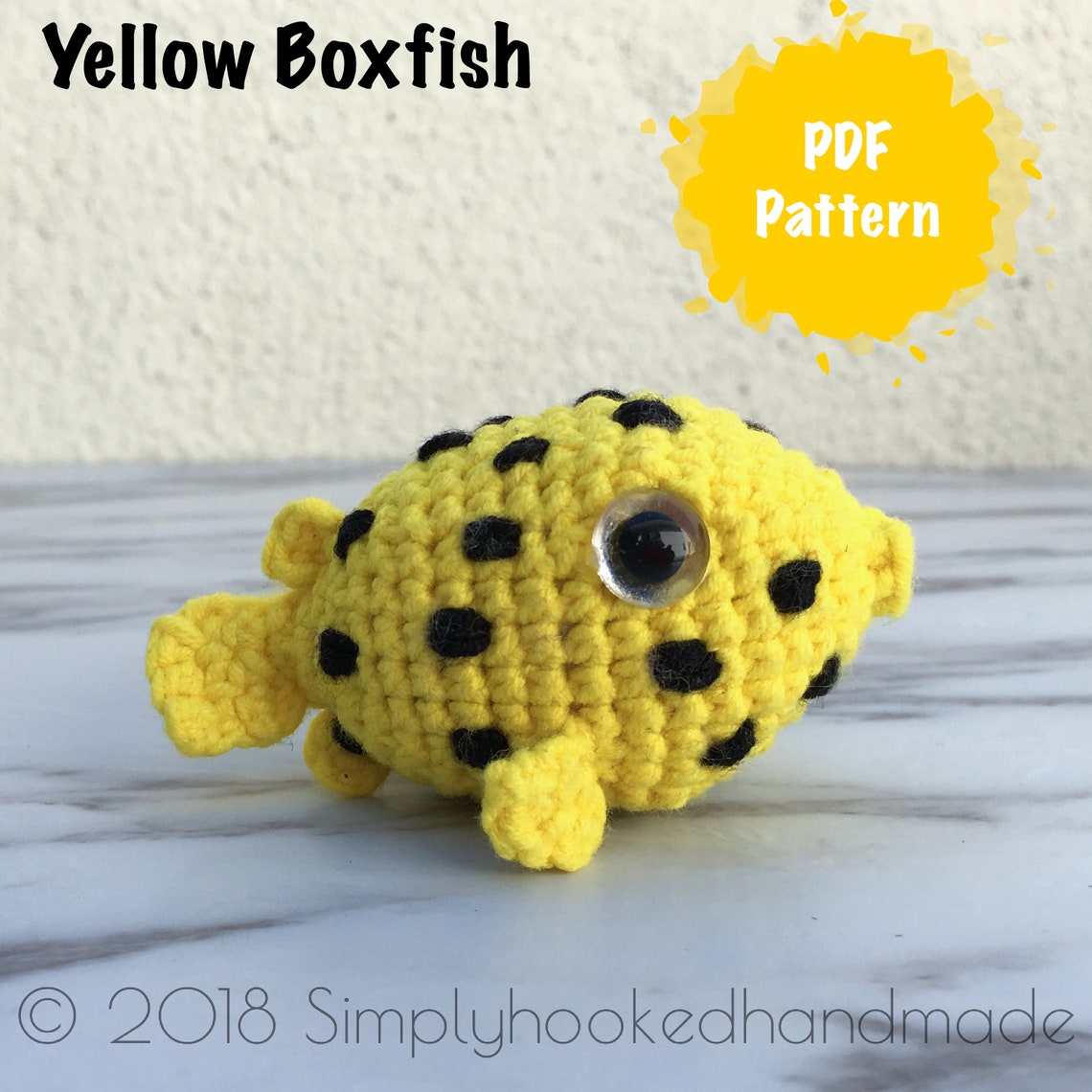 Yellow Boxfish Amigurumi Crochet Pattern - Etsy