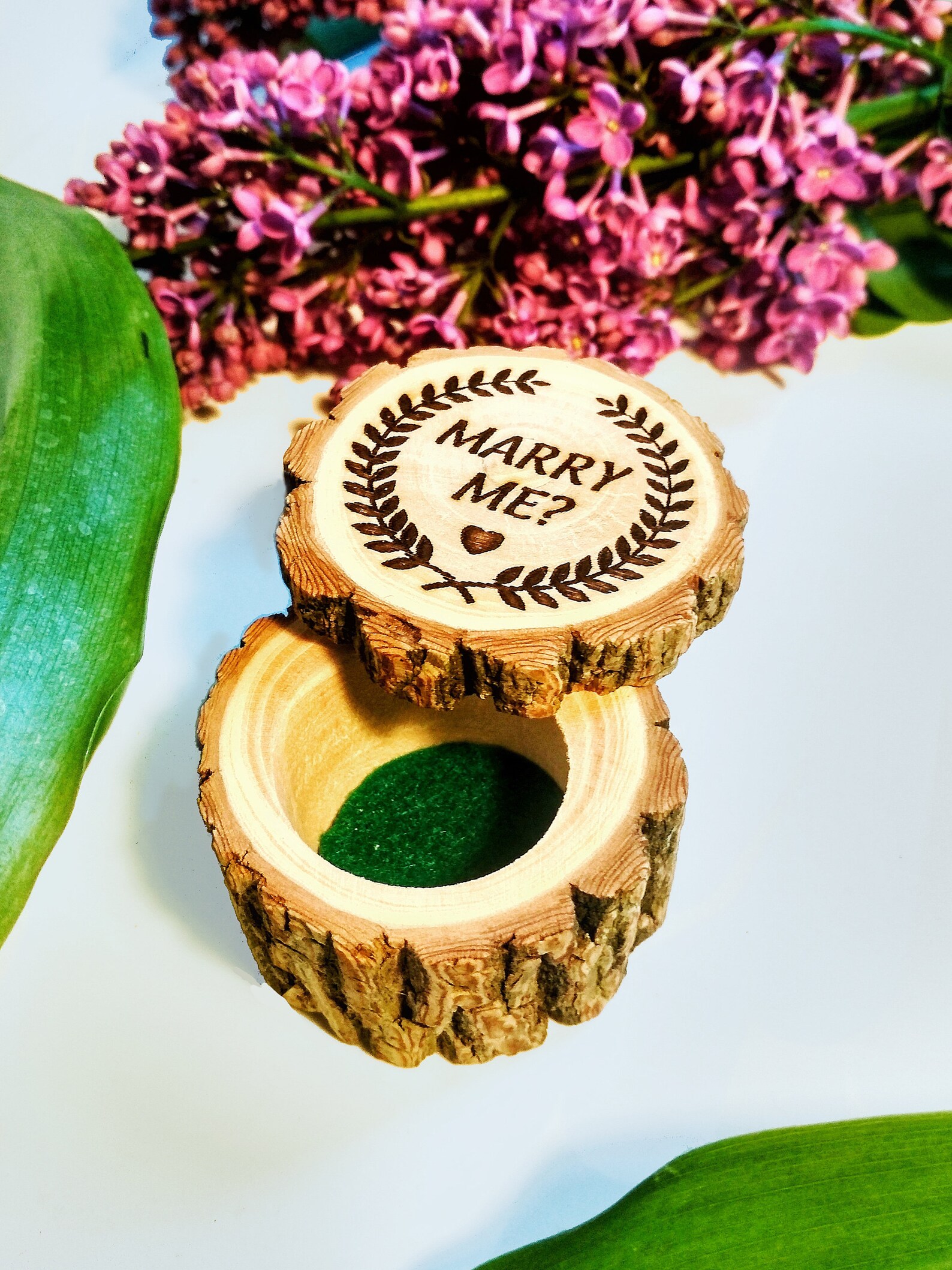 Personalized Rustic Ring Box / Wood Ring Box / Wooden Engagement Ring ...