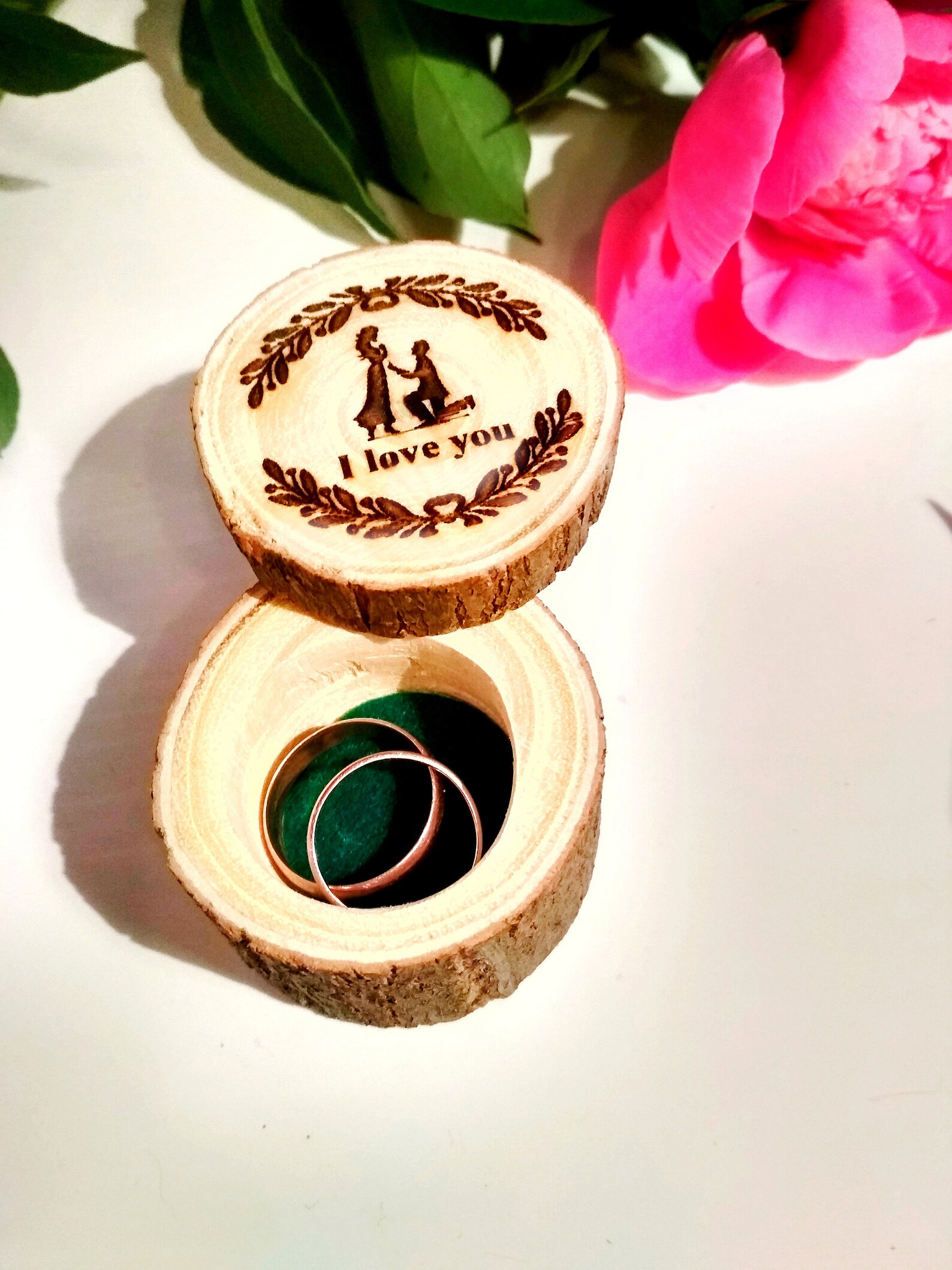 Personalized Wood Ring Box / Wooden Engagement Ring Box / Ring | Etsy