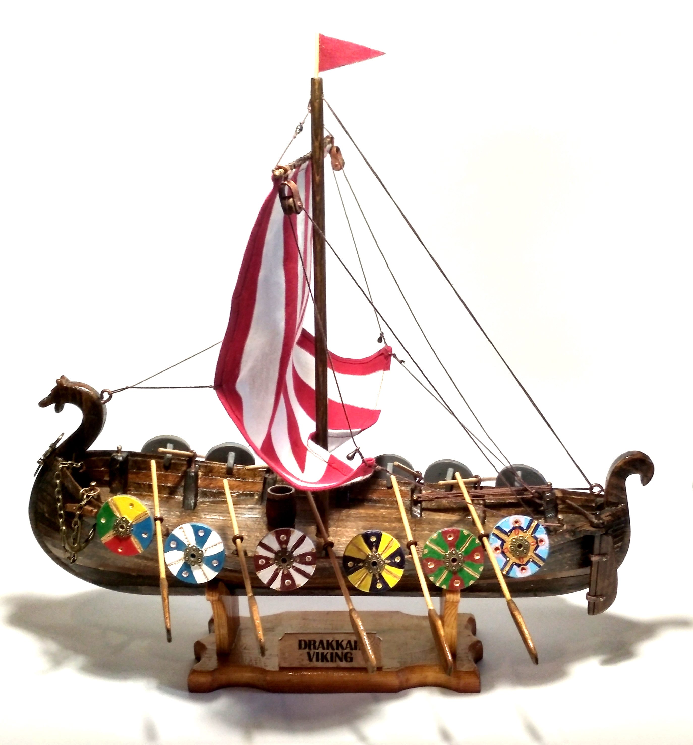 Drakkar Wikinger / Holz Modell boot / Langboot / Holzboot / | Etsy