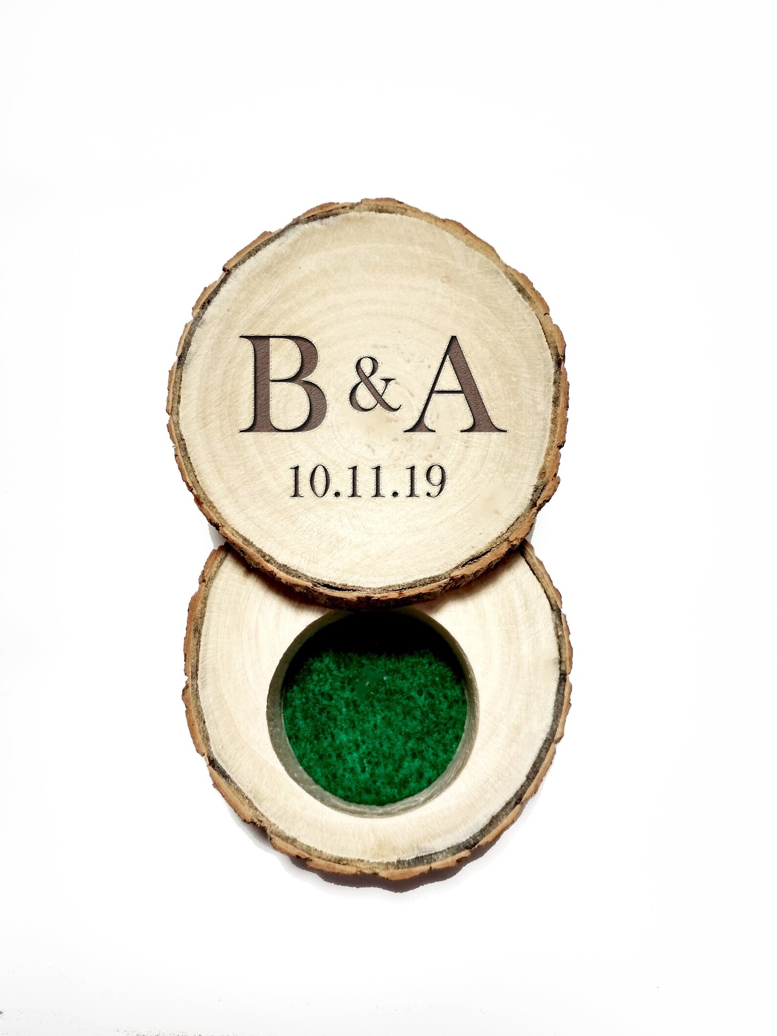 Personalized Wood Ring Box | Rustic Wedding Ring Box | Engagement Ring ...