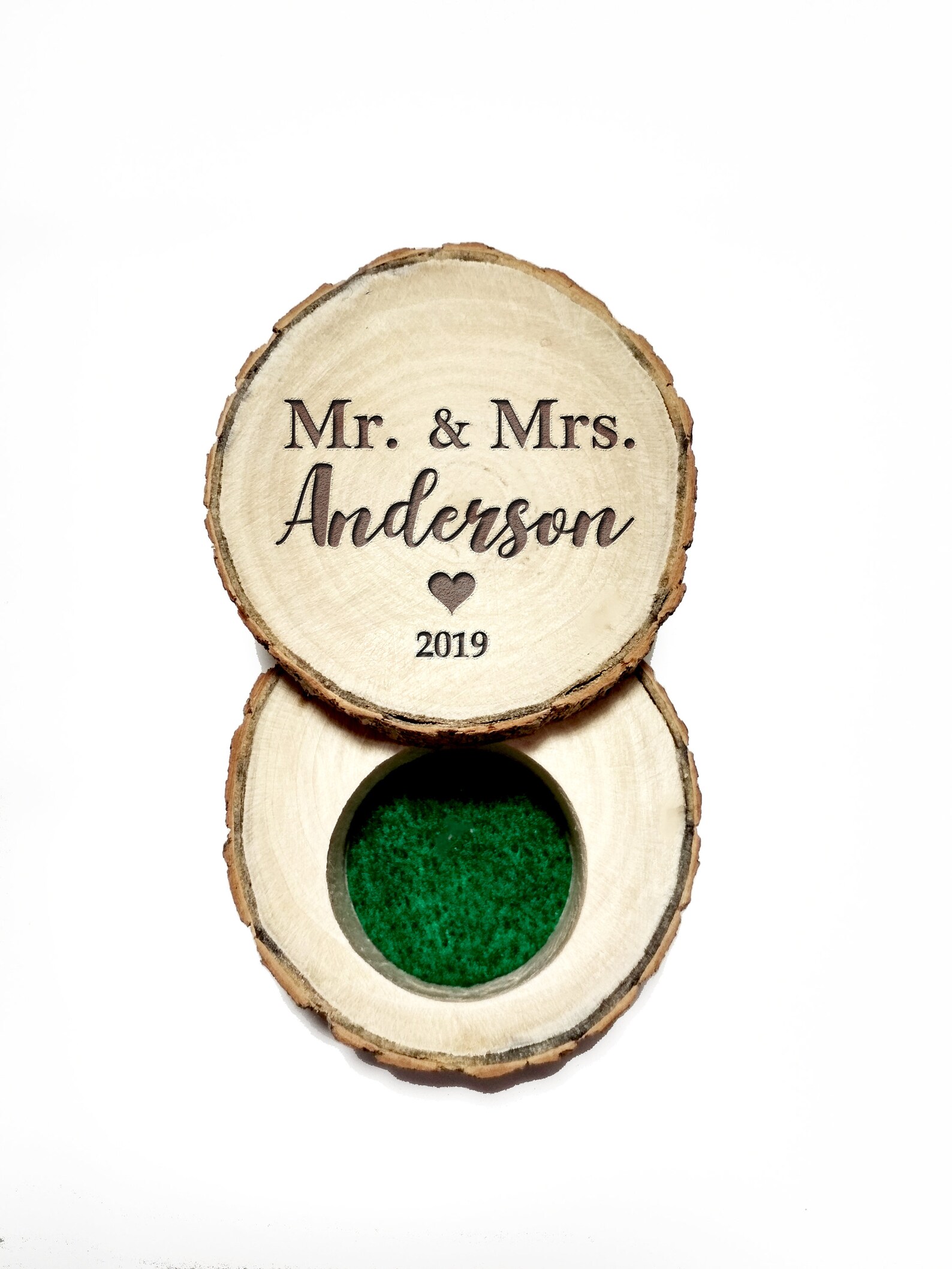Personalized Wood Ring Box | Rustic Wedding Ring Box | Engagement Ring ...