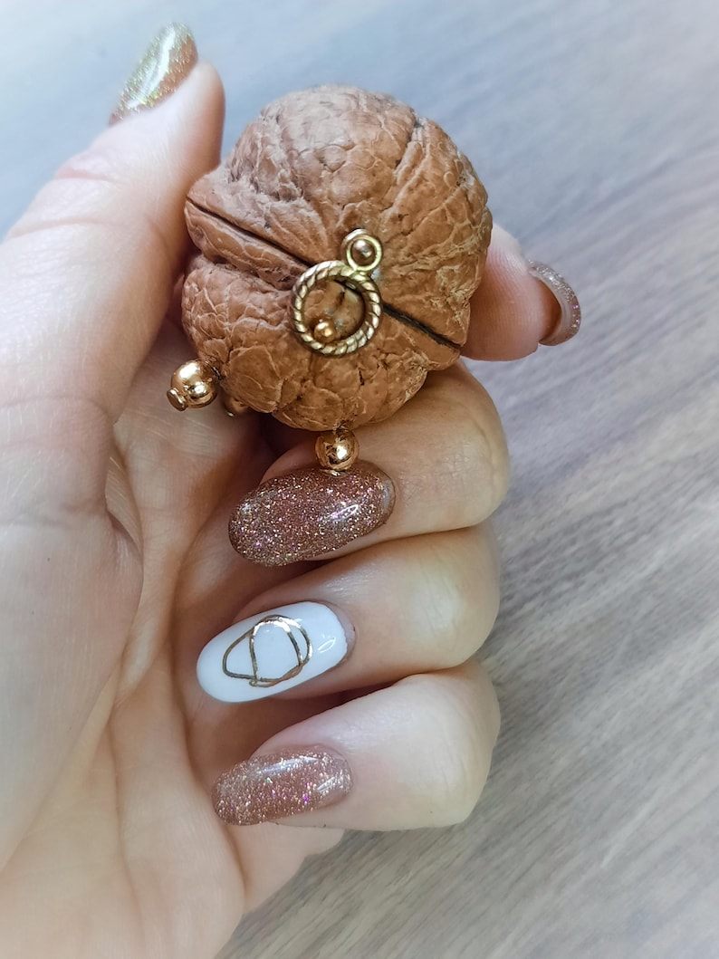 Walnut Shell Ring Box, Proposal Ring Box, Walnut Shell Giftbox, Walnut ...