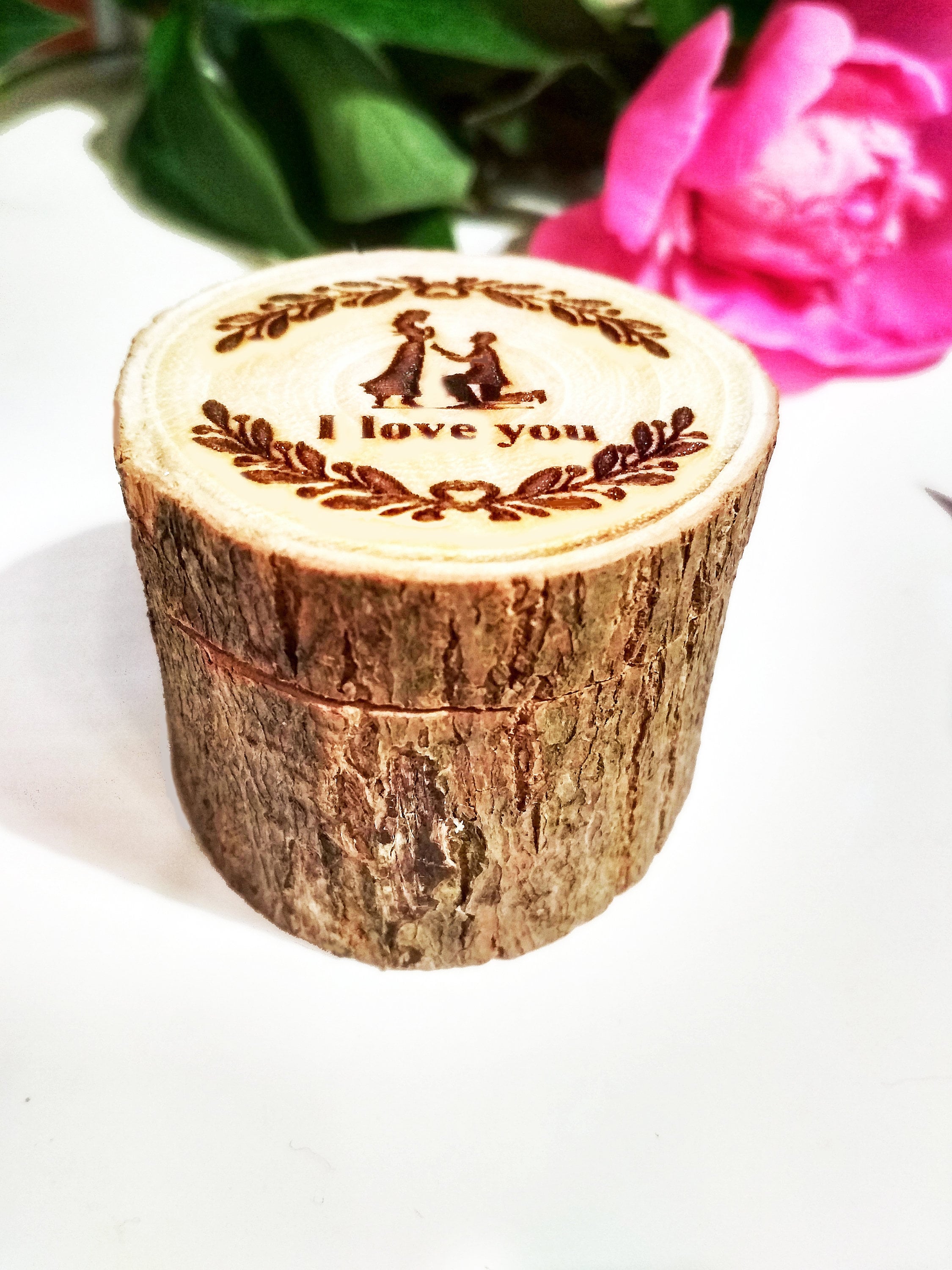 Personalized Wood Ring Box / Wooden Engagement Ring Box / Ring | Etsy