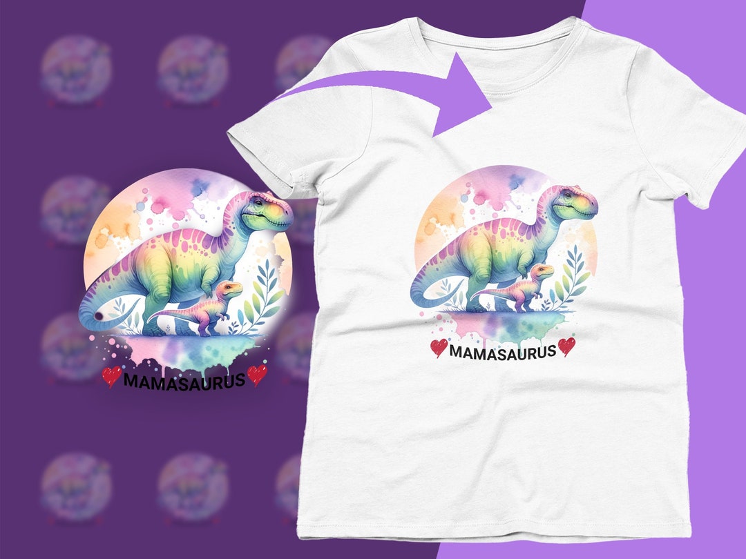 Mamasaurus SVG, Dinosaur Family Design, Mama and Baby Dinosaur ...