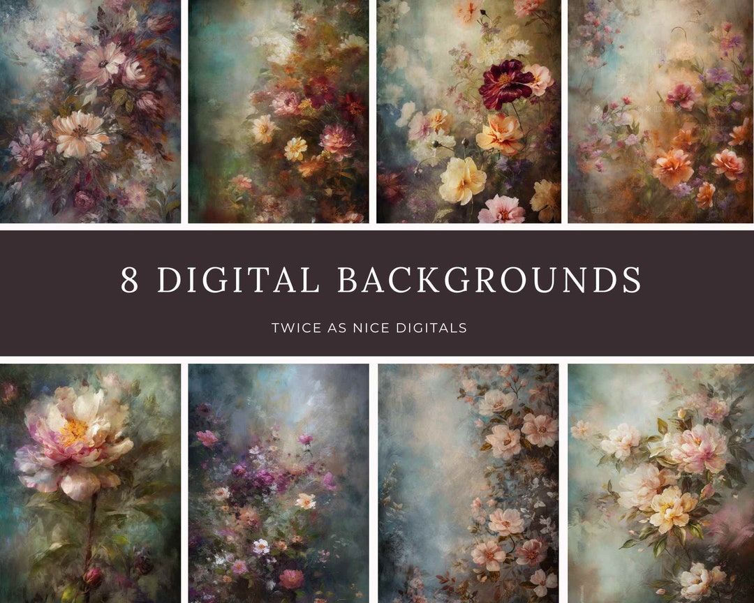 8 Maternity Digital Backdrop Floral Fine Art Maternity Digital ...