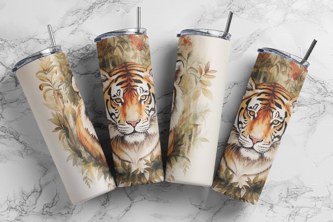 Tiger Tumbler Wrap 20oz Sublimation Tumbler Design , 9.2x8.3" Straight ...
