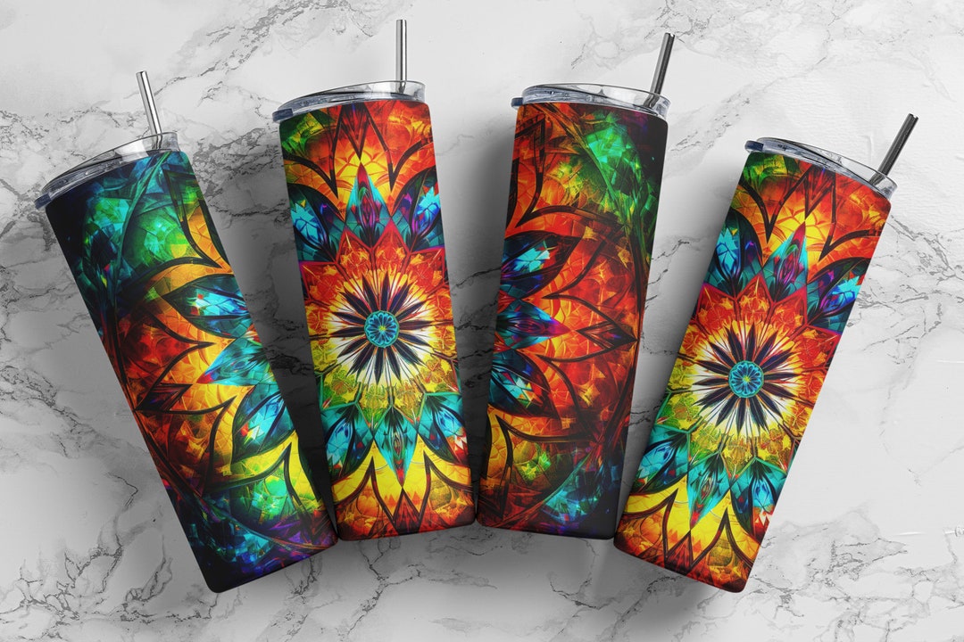 Kaleidoscope Tumbler Wrap 20oz Sublimation Tumbler Design , 9.2x8.3 ...