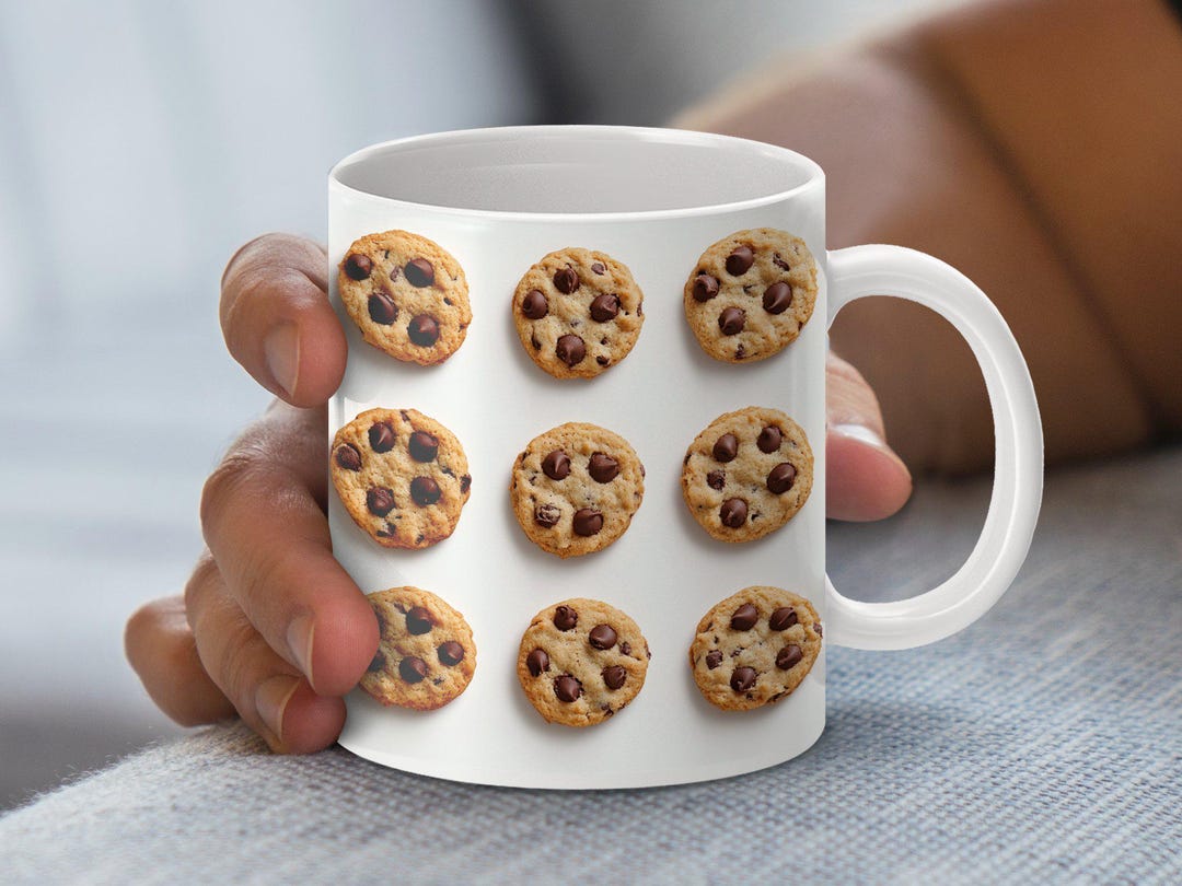 Chocolate Chip Cookie Mug Wrap, Digital Download, 11oz and 15oz ...