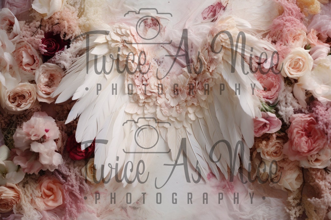 Angel Wings Newborn Digital Backdrop, Angel Newborn Digital Background ...
