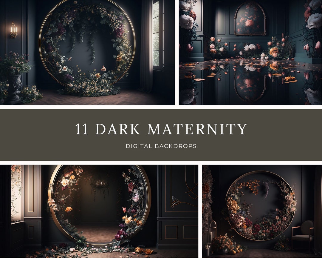 11x Maternity Digital Backdrop Pregnancy Floral Ring Backdrop,photo ...