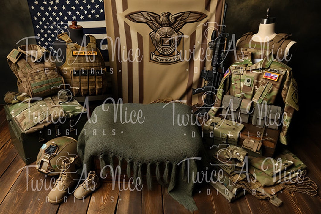 Newborn Digital Backdrop, Military Theme, Digital Prop, Instant ...