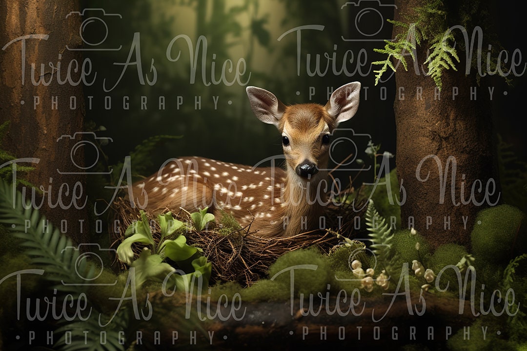 Newborn Digital Backdrop, Deer Digital Background, Digital Backdrop ...