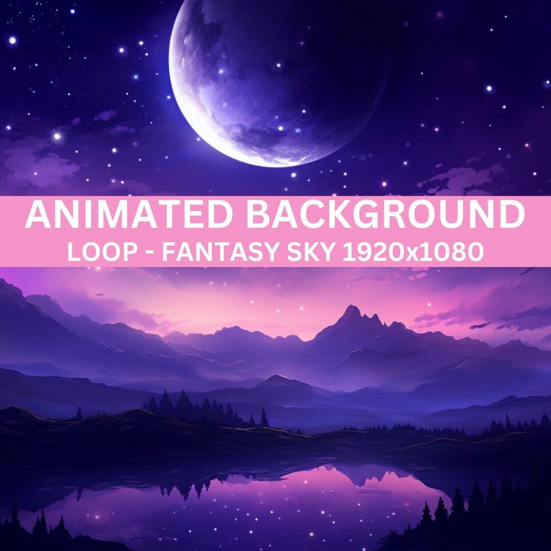 Vtuber Background, Animated Background Fantasy Sky Shooting Stars ...
