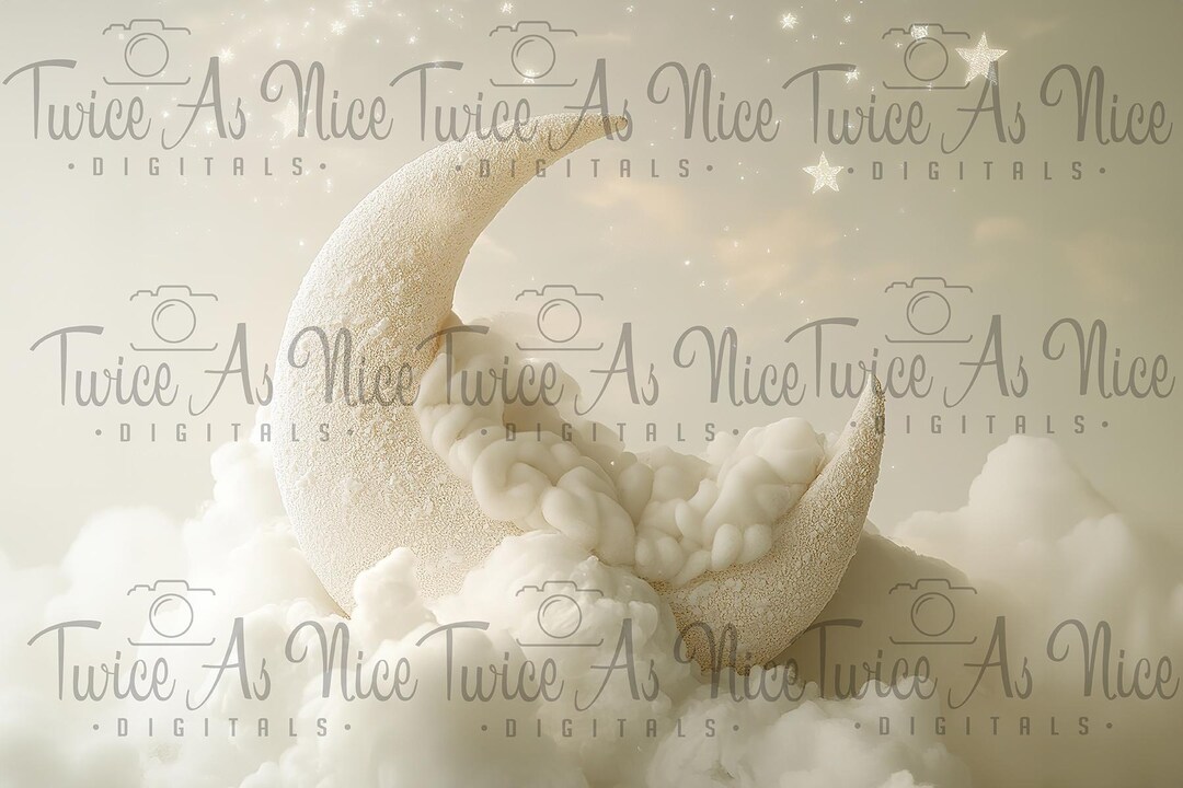 Newborn Moon Digital Backdrop, Newborn Moon Digital Background, Digital ...