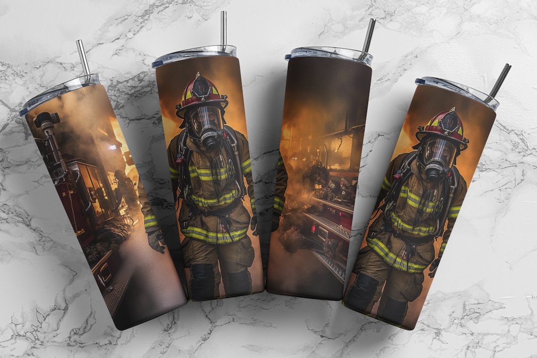 Firefighter Tumbler Wrap 20oz Sublimation Tumbler Design , 9.2x8.3 ...
