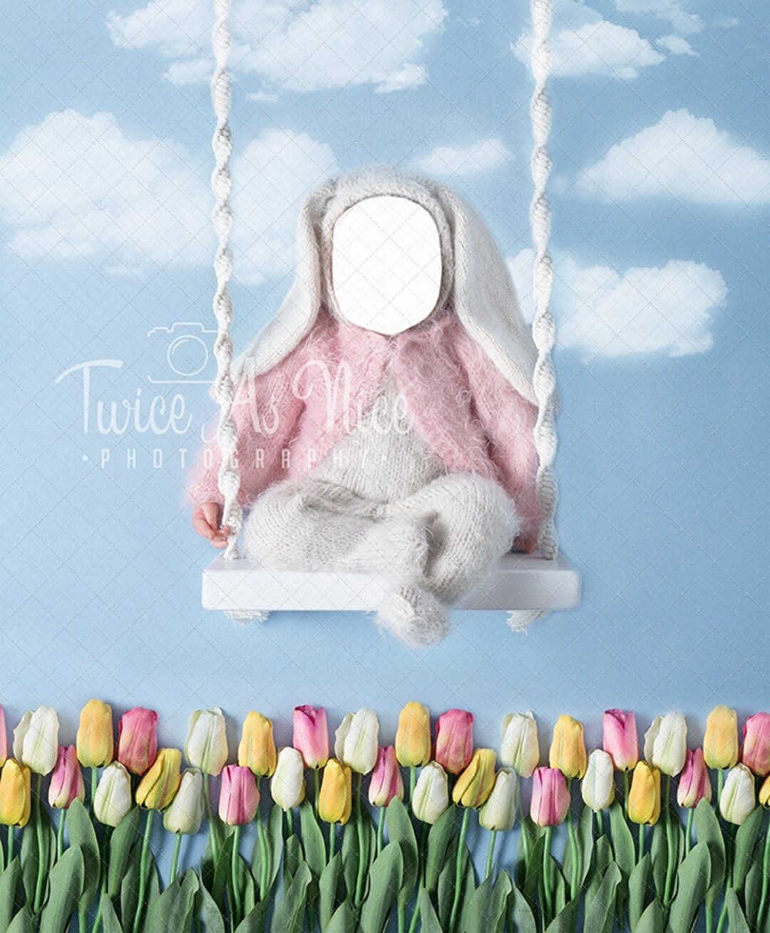 Rabbit Newborn Digital Backdrop, Digital Background Newborn, Face ...