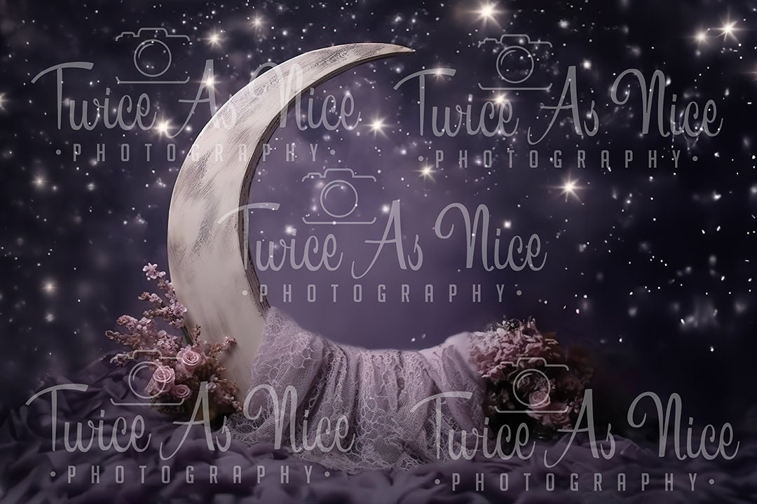 Space Digital Backdrop, Moon Digital Background Newborn, Newborn Boy ...