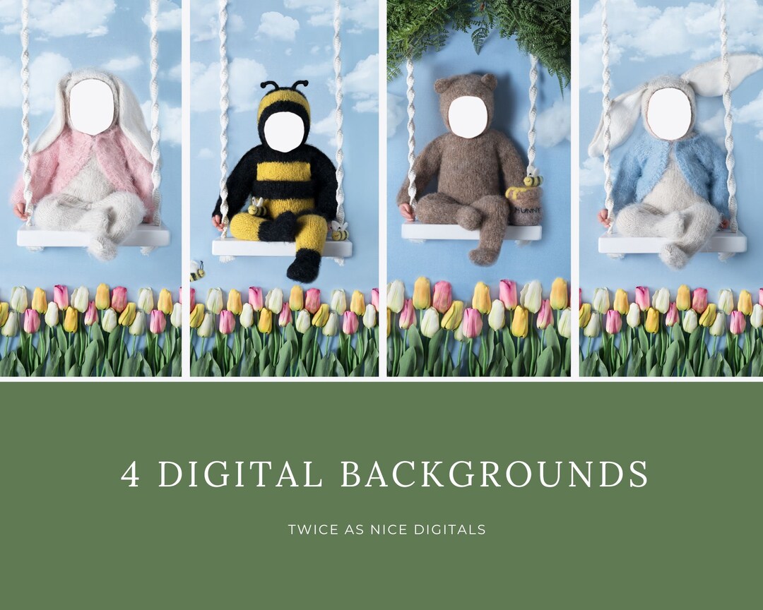 4x Face Insert Swing Newborn Digital Backdrops Newborn Digital Backdrop ...