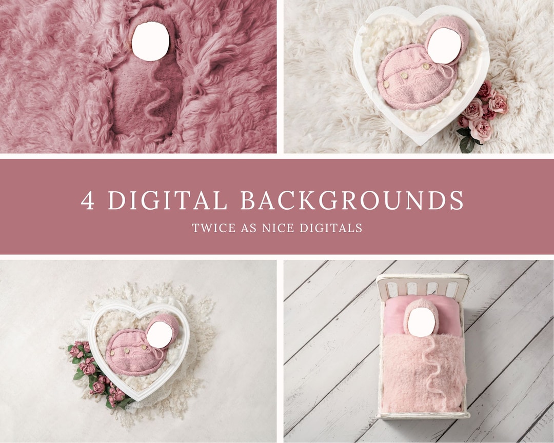 4x Newborn Digital Backdrop, Digital Background Newborn, Face Insert Backdrop Newborn, Newborn ...