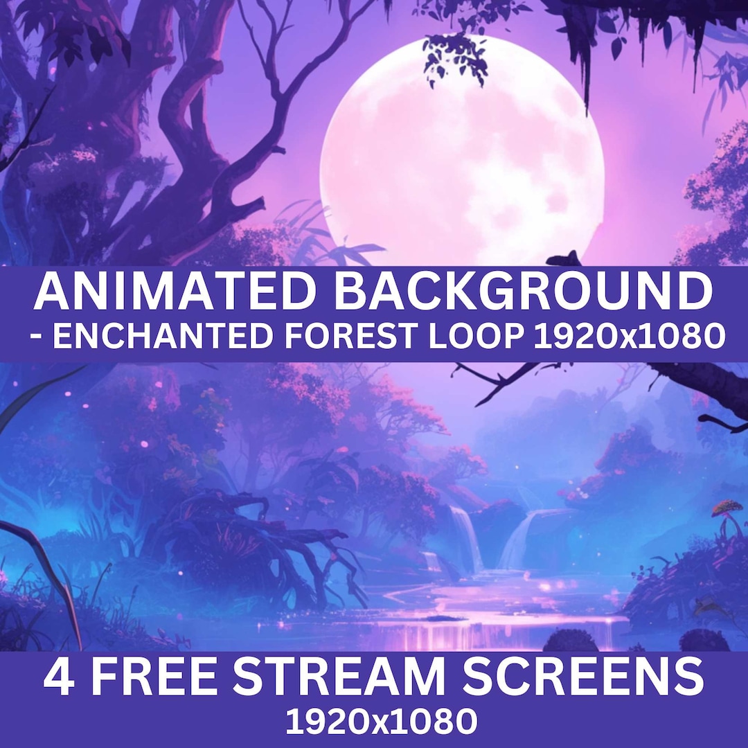 Animated Background, Vtuber Background Enchanted Forest, Vtuber Stream ...
