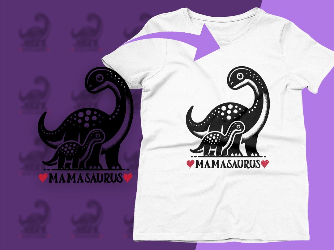 Mamasaurus SVG, Dinosaur Family Digital File for Shirts Mugs, Mama T ...