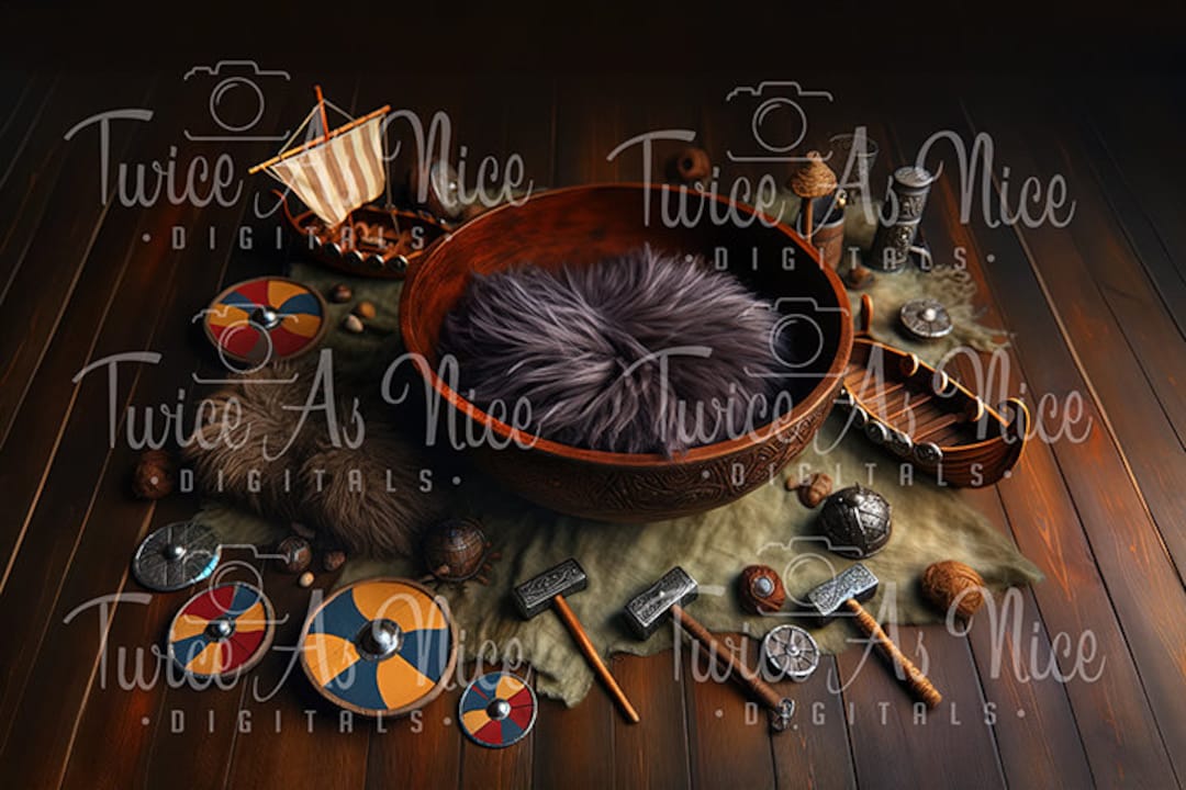 Viking Themed Newborn Digital Backdrop, Norse Warrior Boy or Girl Photo ...