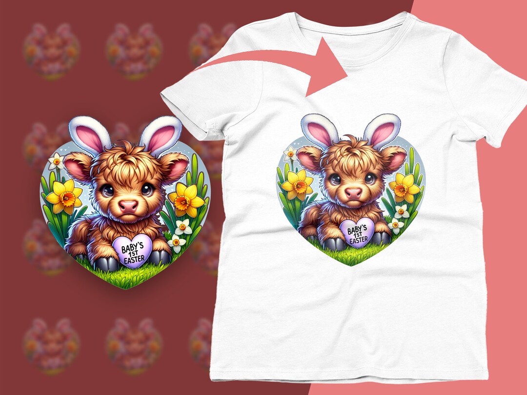 Baby's First Easter Digital Download, Cute Bunny Ears Calf Easter ...