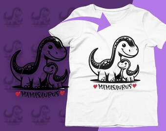 Mamasaurus and Baby SVG - Etsy
