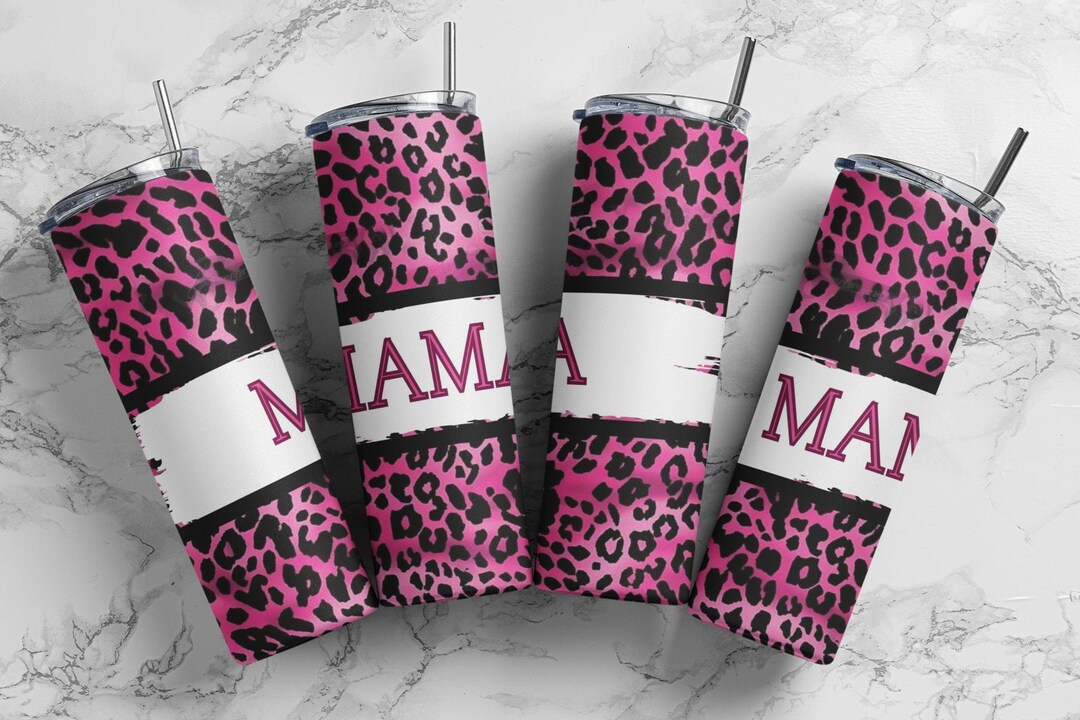 Leopard Print Mama Tumbler Wrap 20oz Sublimation Tumbler Design , 9.2x8 ...