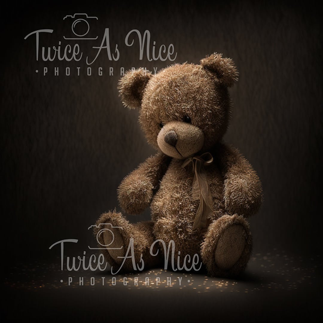 Newborn Digital Backdrop, Teddy Bear Digital Background Newborn, Teddy ...