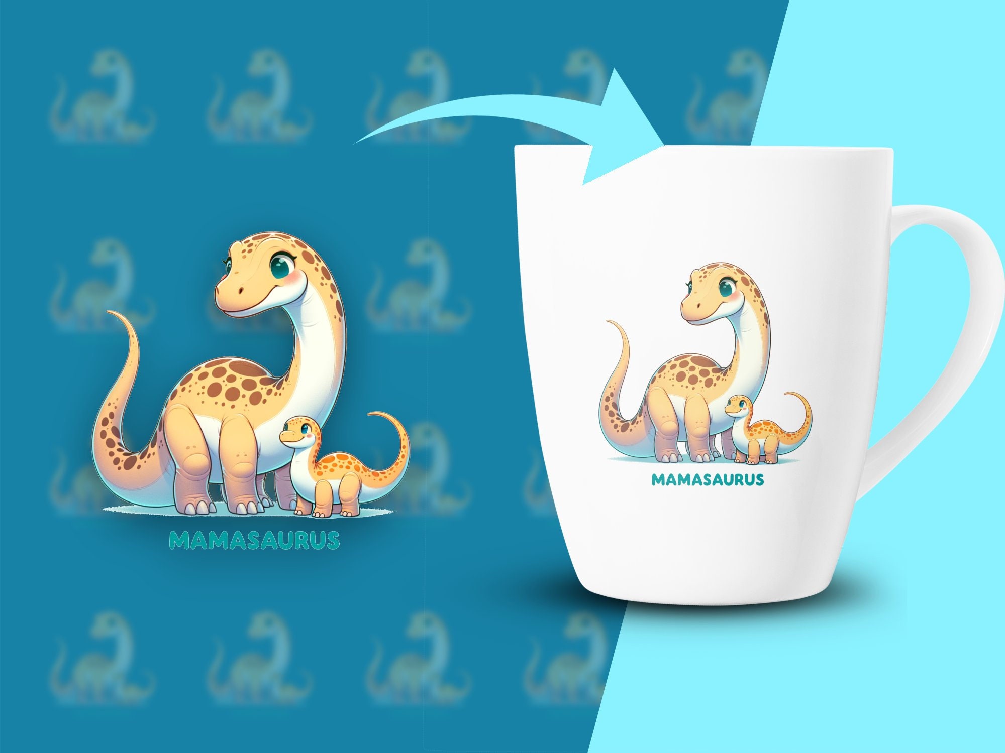 Mamasaurus SVG, Cute Dinosaur Family Design, Mama Saurus Png Shirt ...