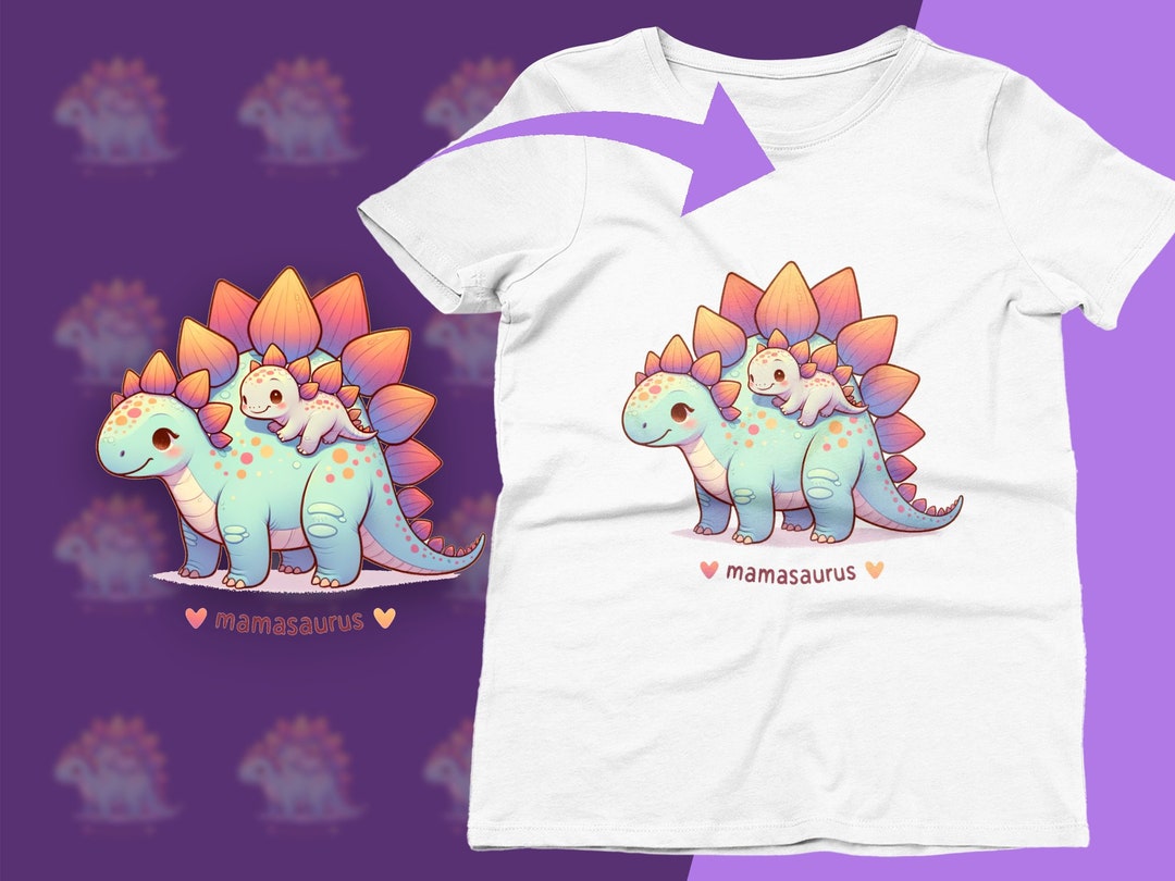 Cute Mamasaurus SVG, Dinosaur Mom and Baby, Motherhood SVG, T-rex ...