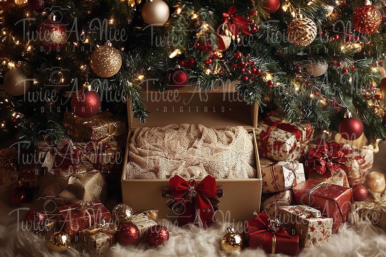 Christmas Newborn Digital Backdrop Newborn Digital Background- Design ...