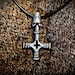 Viking Wolf Cross Hammer Mjölnir Pendant Necklace - Etsy UK