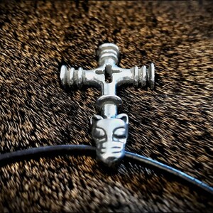 Viking Wolf Cross Hammer Mjölnir Pendant Necklace - Etsy UK