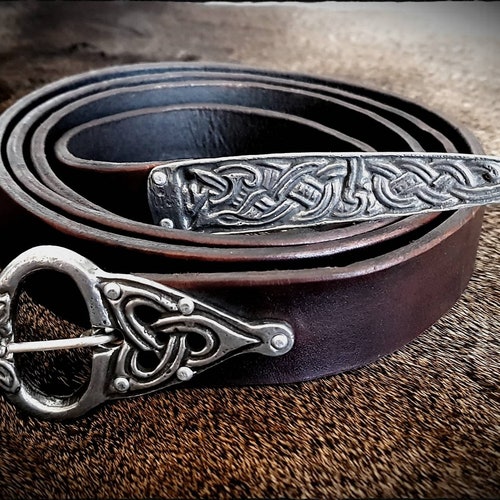 Viking Belt Buckle Set Norse Dragon and Knotted Strap End | Etsy