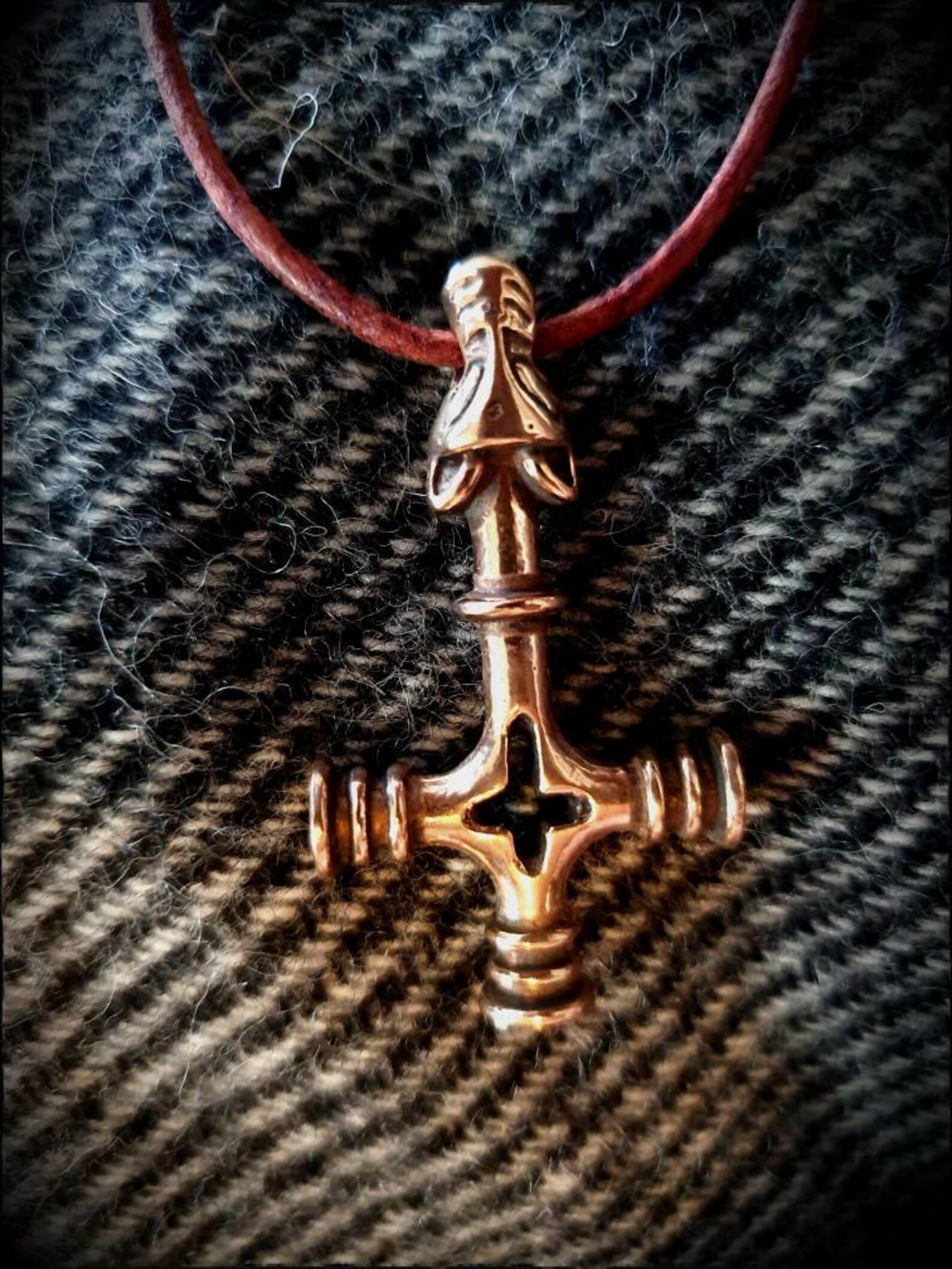 Viking Wolf Cross Hammer Mjölnir Pendant Necklace - Etsy