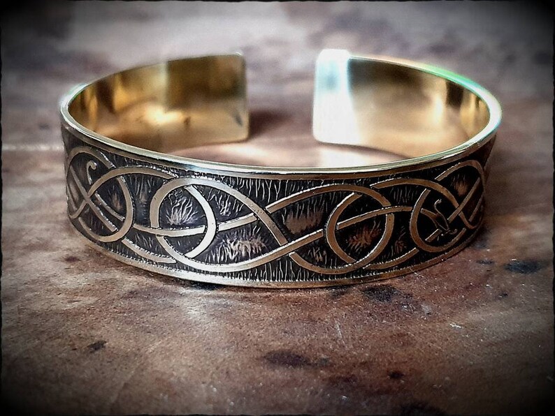 Urnes Style Viking Brass Bracelet | Etsy UK