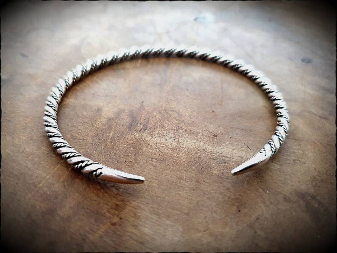 Viking Silver Twisted Bracelet - Etsy