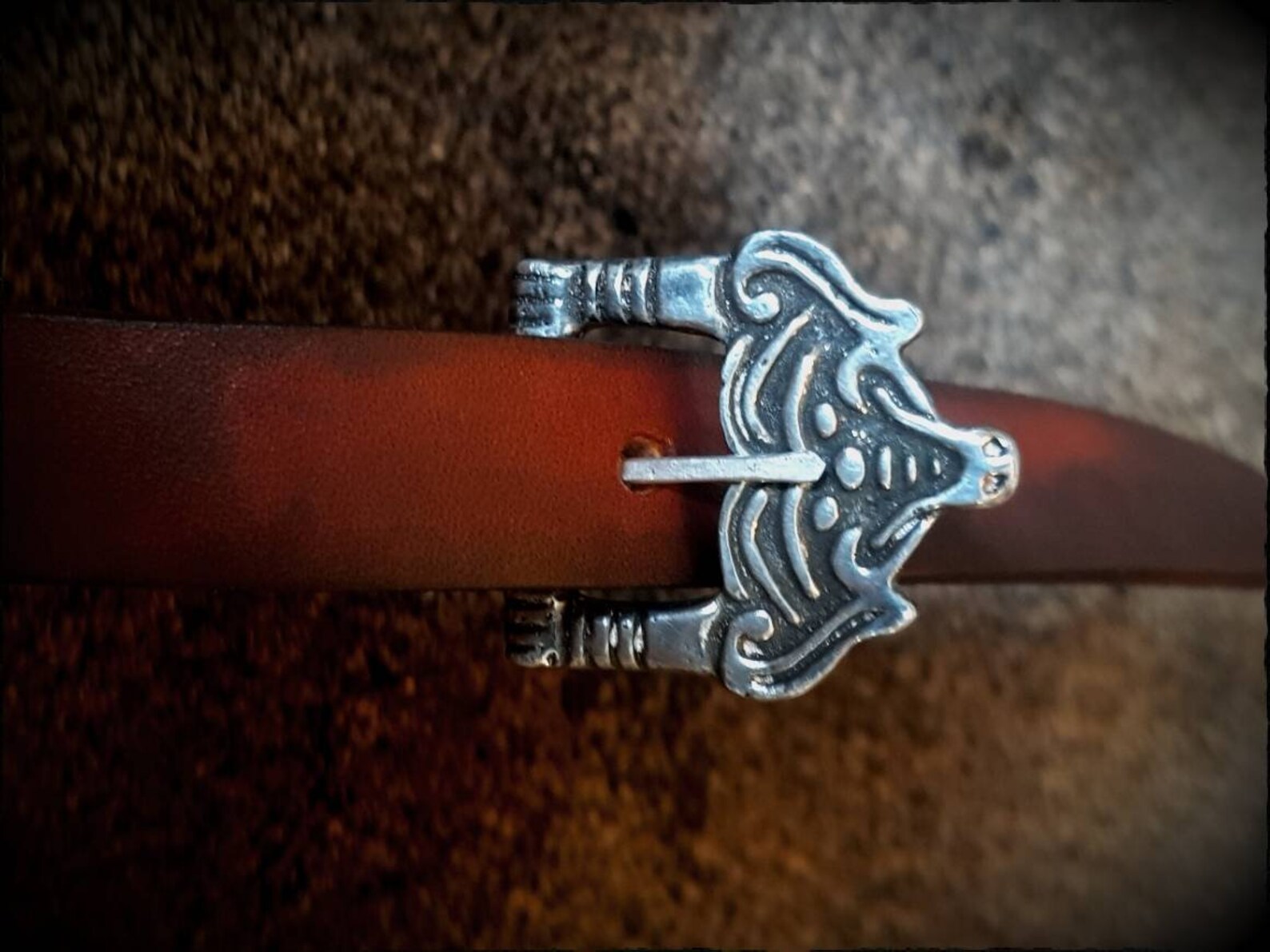 Viking Saxon Belt With Buckle and End Tip | Etsy