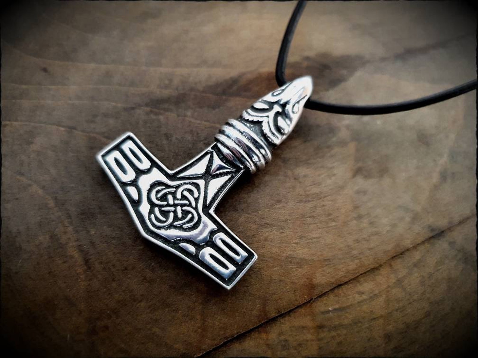 Sterling Silver Raven Mjolnir Thors Hammer | Etsy