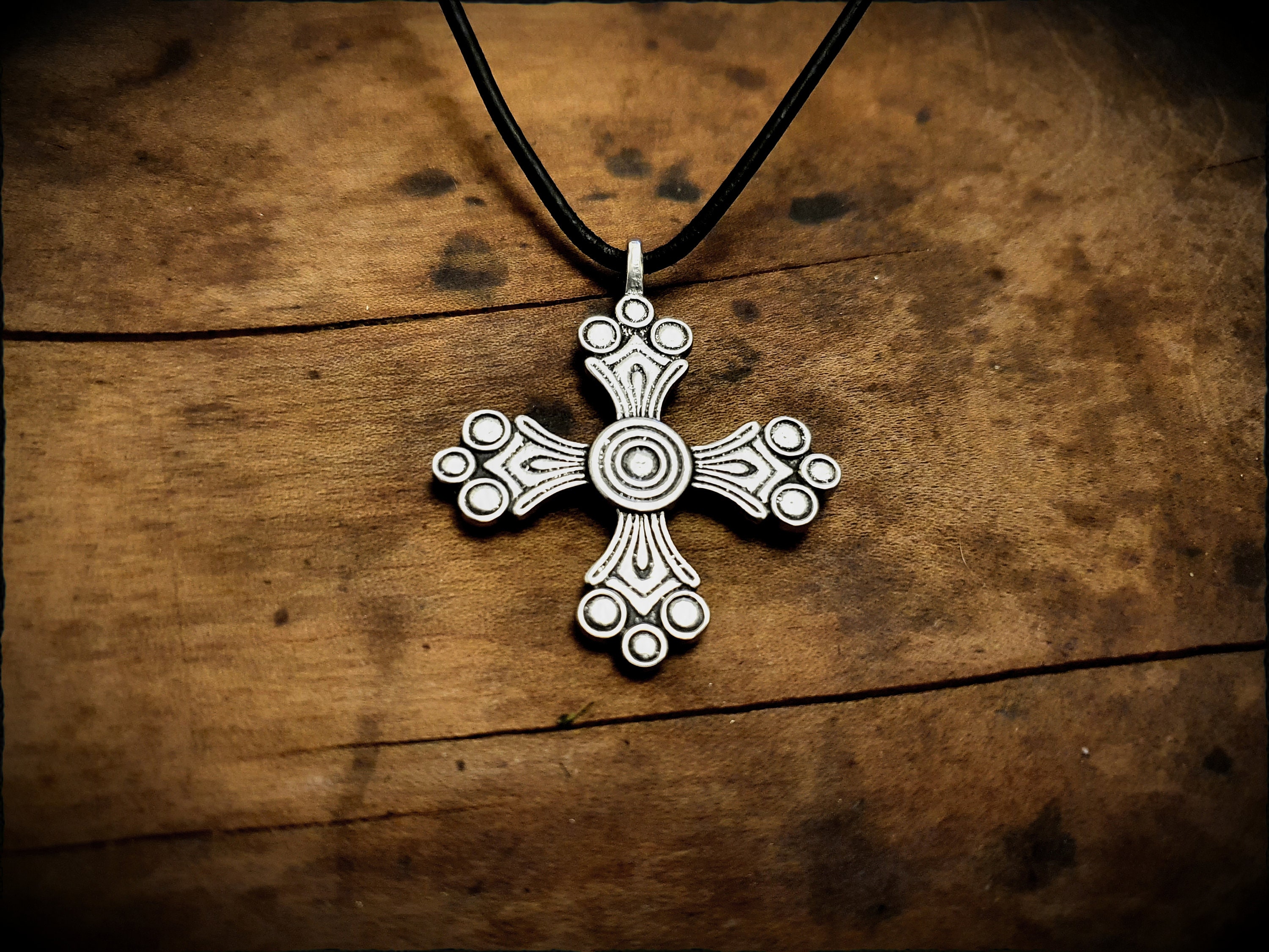 Gotland Pewter Cross Pendant | Etsy