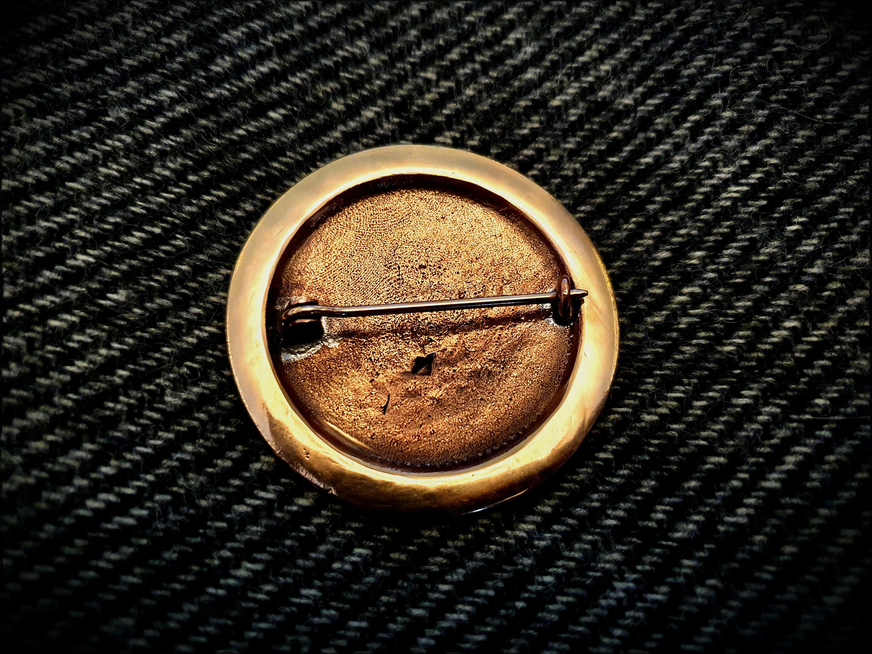 Viking Norse Bronze Circular Disc Brooch | Etsy