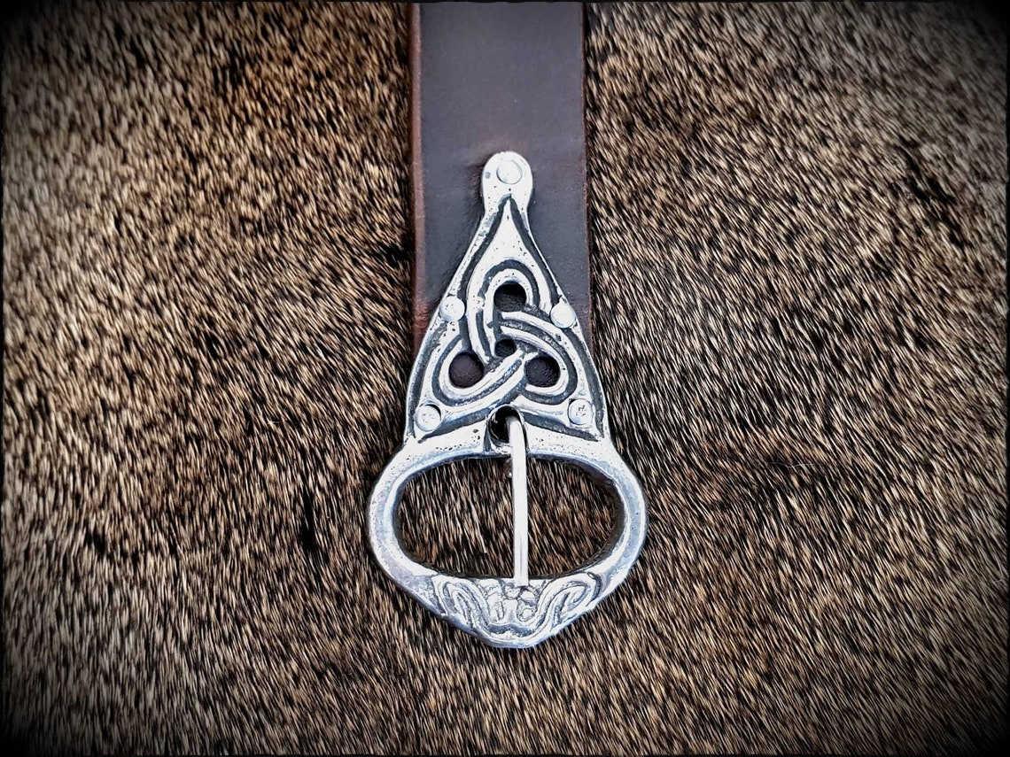 Viking Saxon Celtic Leather Belt With Pewter Buckle and Strap - Etsy